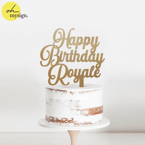 Jual Custom Topper Kue Akrilik Tulisan Kue Acrylic Hiasan Kue Cake ...