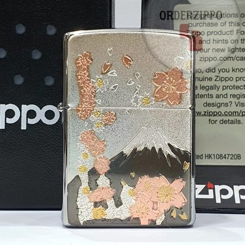 Jual Zippo Original Sakura and Fuji Mountain Electroformed Plated Japan ...