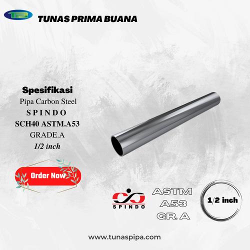 Jual Pipa Galvanis Spindo Size 1/2 Inch SCH 40 ASTM A53 Gr. A - Jakarta ...