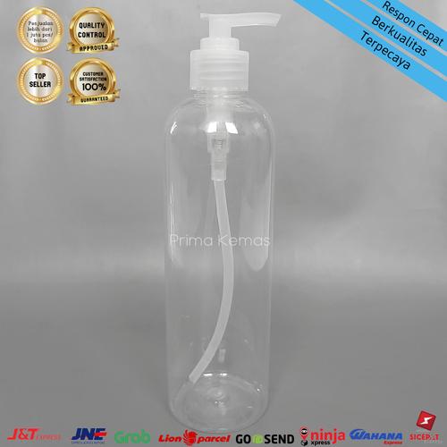 Jual Botol Pump 500 ml - botol sabun sanitizer - PET R 500 ml Pump Natural - Kota Depok - Prima ...