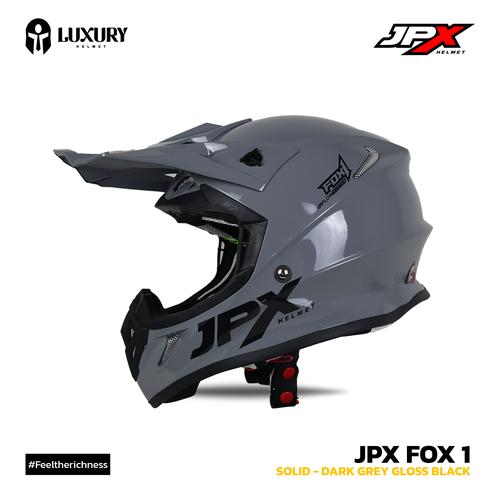 Jual Helm Trail - Helm JPX FOX1 New - Solid - Cross - DarkGreyGloss, XL ...