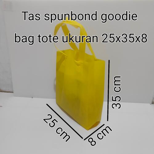 Jual GOODIE BAG TAS SPUNBOND TOTE BAG ukuran 25x35x8 - biru bca ...