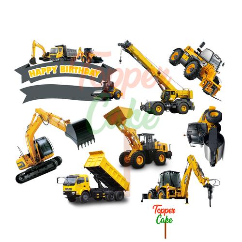 Jual Topper Cake Mobil Excavator gratis tambah nama, usia dan foto ...