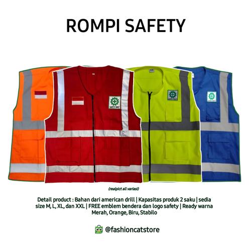 Jual Terlaris Rompi Safety K3 Rompi Keselamatan Kerja Rompi Proyek ...