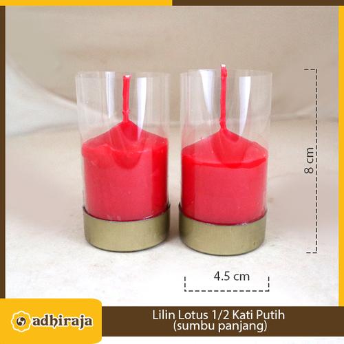 Jual Lilin Sembahyang Merah Polos Puja Altar Pilar 1/4 Kati Panjang ...