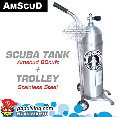 Jual Amscud Luxfer 80 cuft Scuba Tank Troli Stainless Tabung Selam ...
