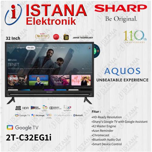 Promo SHARP GOOGLE TV 32 INCH ANDROID 11 DIGITAL TV 2T-C32EG1i Cicil 0% ...