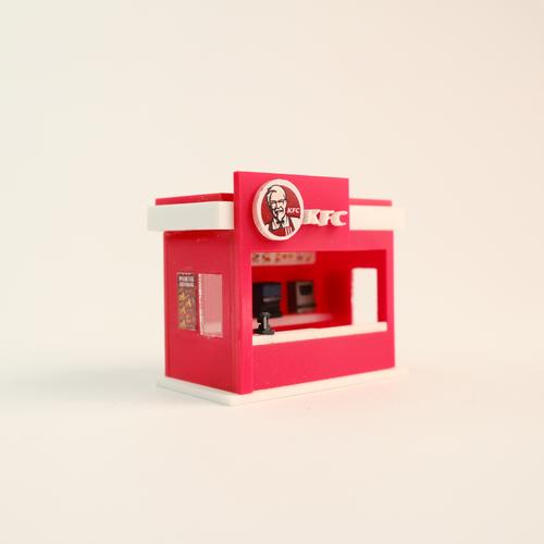 Jual Miniature Booth [ KFC ] for Diecast 1:87 & 1:64 HO Scale - 1:87 ...