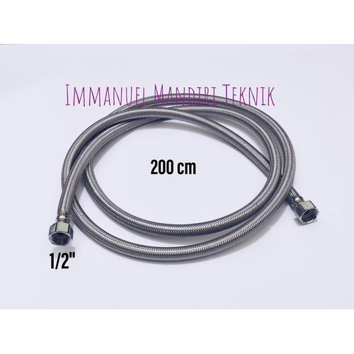 Jual Selang Flexible 1/2 200 cm/ Selang Flexible Anyam 1/2 200cm ...