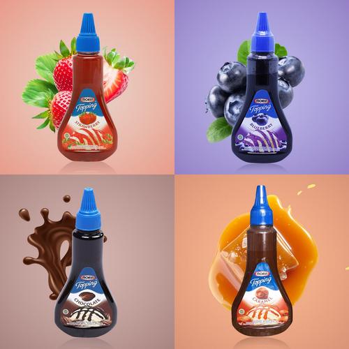 Jual MORIN Topping 310gr – Blueberry – Strawberry - Caramel – Chocolate ...