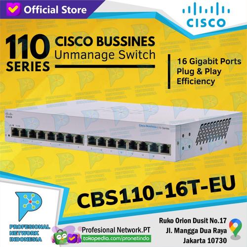 Promo CISCO CBS110-16T-EU 110 Series Bussiness Unmanaged Switch - Unit ...
