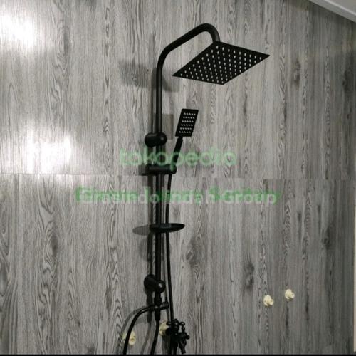 Jual Shower Tiang Hitam Shower coloumn Hitam / Rainfall Shower Set ...