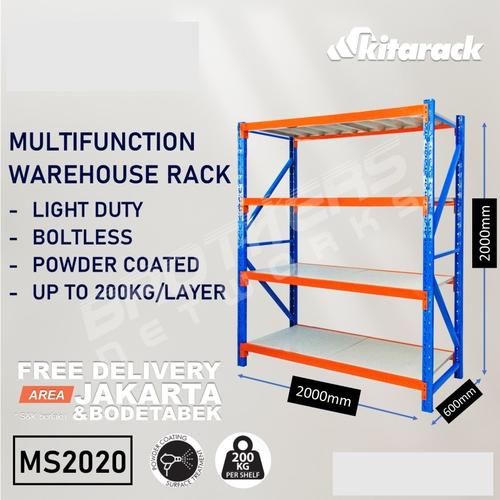Jual WAREHOUSE RACK KITARACK MS2020 2 METER RAK GUDANG LIGHT DUTY 4 ...