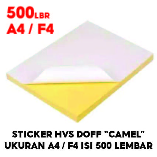Jual Kertas Sticker Doff HVS Camel ukuran A4 / F4 | isi 500 lembar - A4 ...