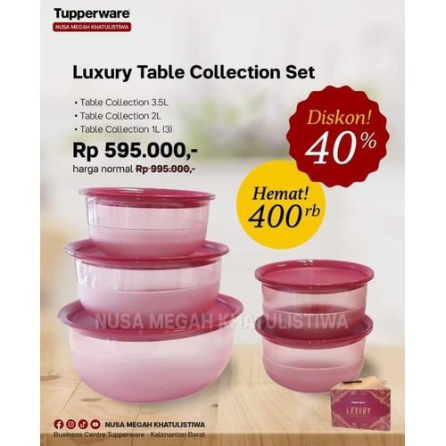 Jual TUPPERWARE LUXURY TABLE COLLECTION SET (5) - KOTAK PENYIMPANAN ...