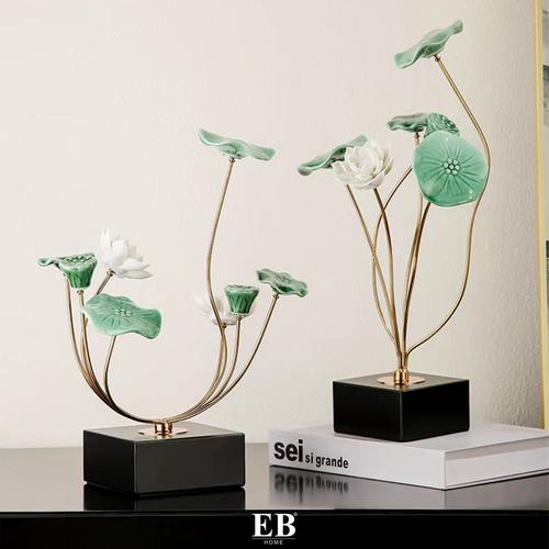 Jual Pajangan Meja Rumah Kantor / Lotus Jade Table Ornament EB Home 934 ...