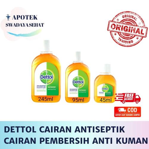 Jual DETTOL CAIR ANTISEPTIK 45ml, 95ml & 245ml CAIRAN DETOL - 95ml ...