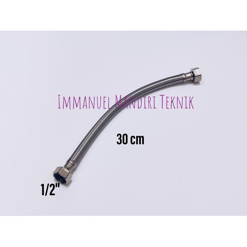 Jual Selang Flexible 1/2 30 cm/ Selang Flexible Anyam 1/2 30cm ...