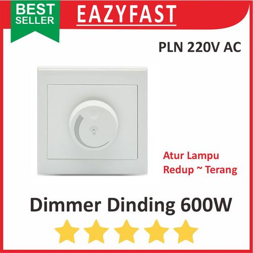 Jual Dimmer Saklar Lampu 220V 600 W Watt AC Potensio SCR PWM Dimer PLN ...