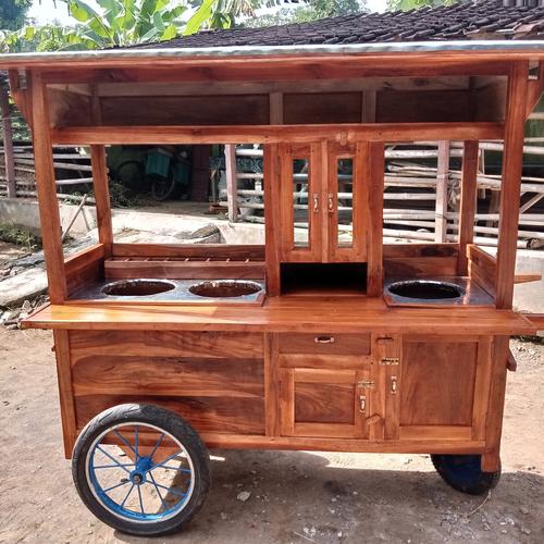 Jual gerobak bakso mie ayam rod tiga kayu jati - 2 meterx55,180 - Kab ...