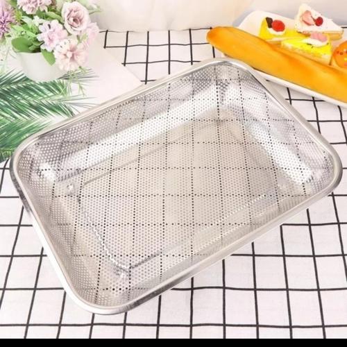 Jual Tray Nampan Saringan Segi Home Pro Tirisan Stainless Minyak ...