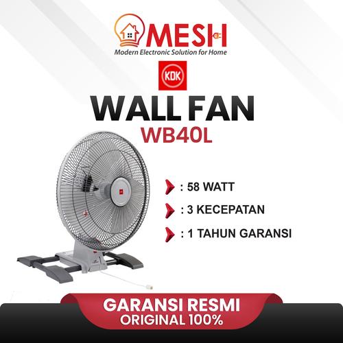 Jual KDK WB40L Floor Fan & Wall Fan 2in1 58 Watt/Kipas Angin Dinding ...