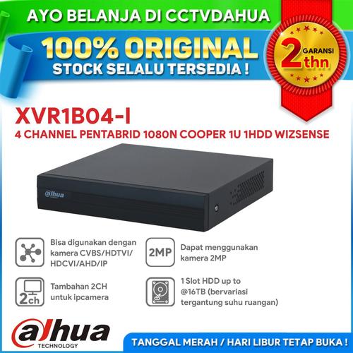 Jual DAHUA XVR1B04-I DVR COOPER WIZSENSE 4 CHANNEL PENTABRID 1080N/720P - NO HDD - Jakarta Utara ...
