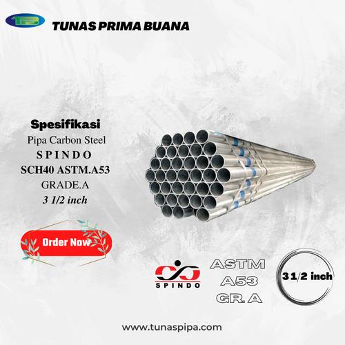 Jual Pipa Galvanis Spindo Size 3 1/2 Inch SCH 40 ASTM A53 Gr. A - Jakarta Pusat - Tunas Pipa ...