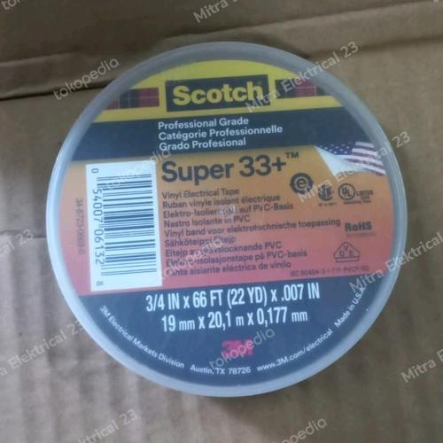Jual 3M Isolasi Listrik Scotch Super 33+ Electrical Insulating Tape 3 ...
