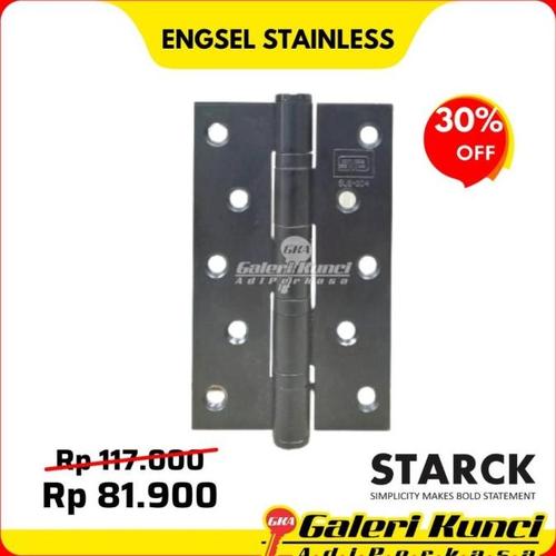 Jual Engsel Stainless STARCK 5X3X3 BLACK Engsel Pintu Engsel Kupu Hitam ...