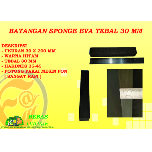 Jual BATANGAN SPONGE EVA / PERSEGI PANJANG EVA SPON TEBAL 3 CM - Kota ...