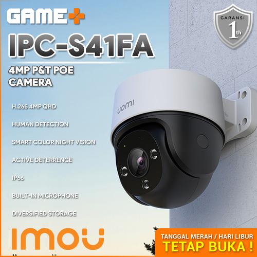 Promo IMOU IPC-S41FA 4MP PAN & TILT POE IPCAM BUILD IN MIC IP 66 - IPC ...