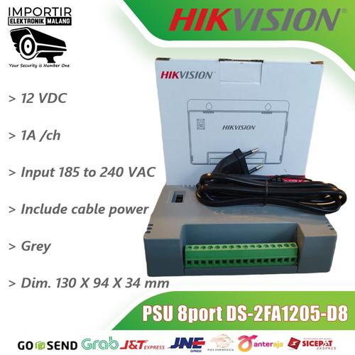 Jual Power Supply Hikvision 8port DS-2FA1205-D8 12V 8A IEM - Kota ...