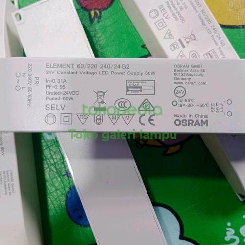 Jual LED DRIVER OSRAM ELEMENT 60W 24 VOLT BALAST LED OSRAM 60WATT 24V ...