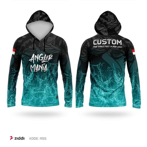 Jual Jersey Hoodie Mancing Custom Angler Fishing Kupluk Dryfit ...