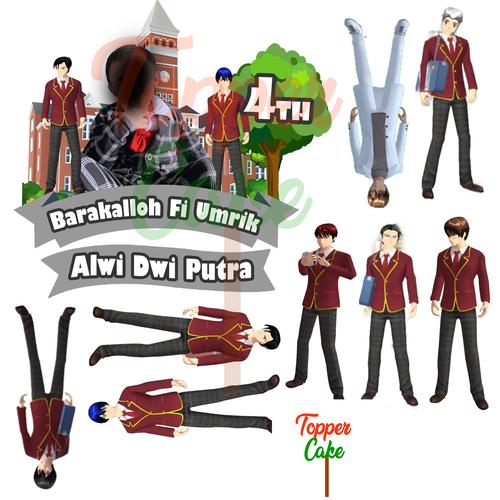 Jual Topper Cake Sakura Simulator Boy gratis tambah nama, usia dan foto ...