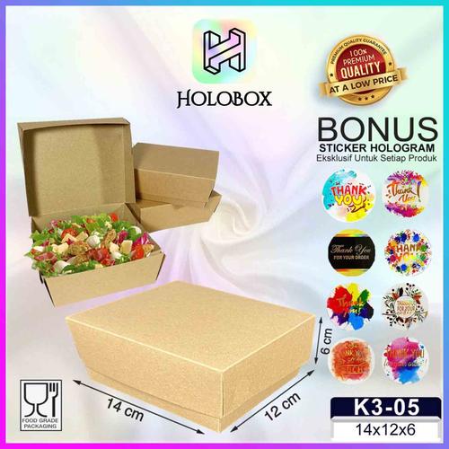 Jual Lunch Box|Kotak Nasi|Rice Box|Food Pail|Kotak Makan|14x12x6|K3-05 ...