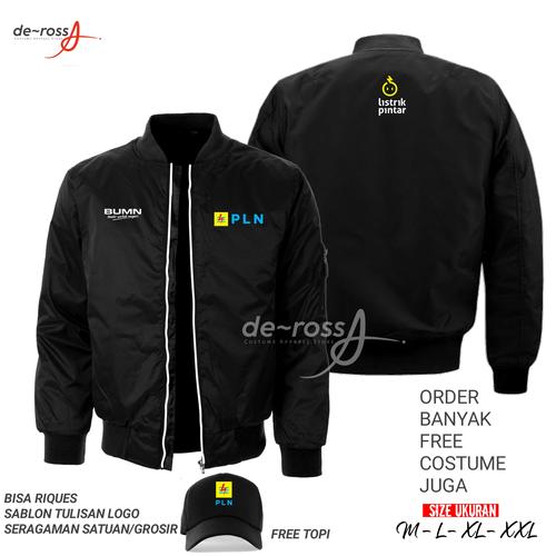 Jual Jaket Seragam PLN - Jaket listrik pintar free topi bordir - sablon ...