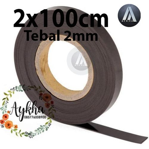 Jual MAGNET Strip Lembaran Karet Flexible Kulkas Ukuran 2x100cm Tebal ...