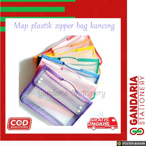 Jual map plastik kancing/map zipper - Jakarta Barat - GANDARIA ...