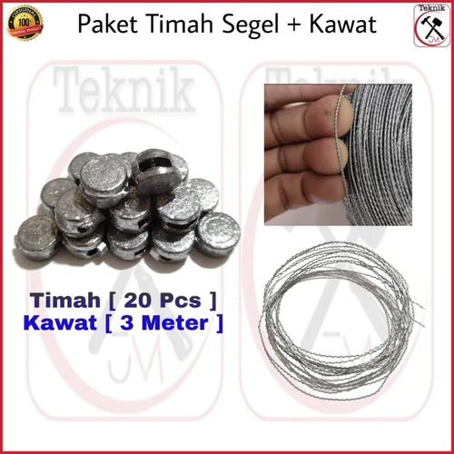Jual PAKET Timah Segel 10mm 20 PCS - Kawat Segel 1,2mm 3 METER PLN ...