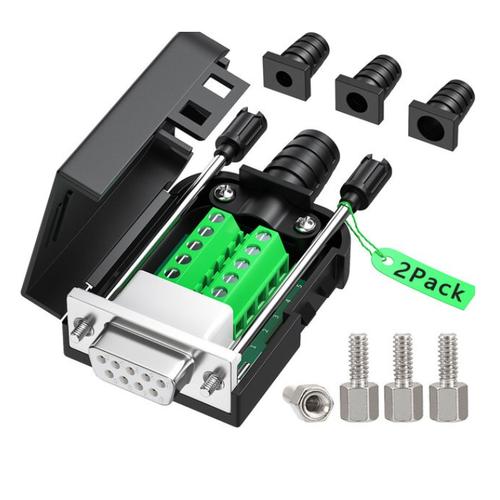 Jual DB9 Conn RS232 Male Female D-SUB 9PIN RS485 Breakout Terminals - 2 ...