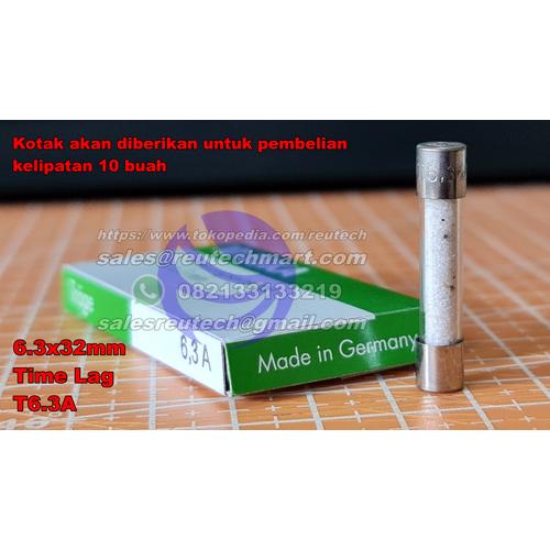 Jual Fuse Kaca 6x32mm 6.3A 250V Time Lag T6.3A Made in Germany Isi ...