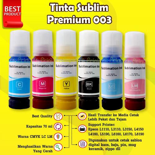 Jual Tinta Sublime Sublim 003 664 Refil L1110 L1210 L3110 L3210 L5290 ...