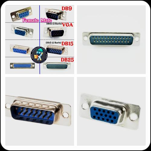 Jual Konektor DB male Female DB9 DB15 VGA Db25 DB 9 15 25 - DB 9, MALE - Kota Surabaya ...