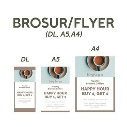 Jual Cetak Brosur Flyer Murah A5 A6 DL Custom - 1 Sisi / 2 Sisi HARGA ...