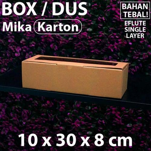 Jual dus karton kaca 10 x 30 x 8 cm - box coklat - cake atau hampers ...