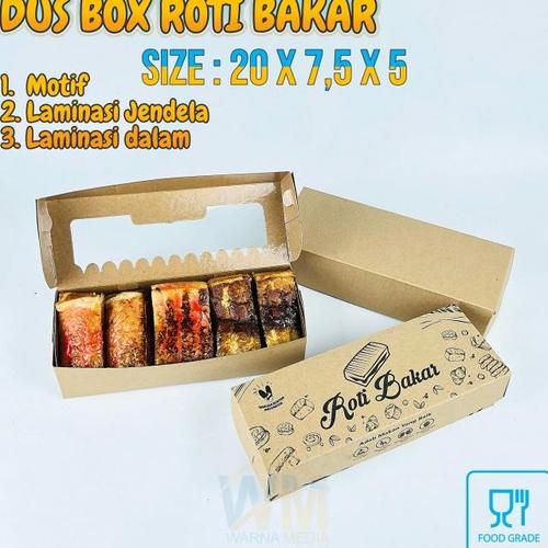 Jual dus box roti bakar/kotak kue ukuran 20/dus bolu brownies/pisang ...