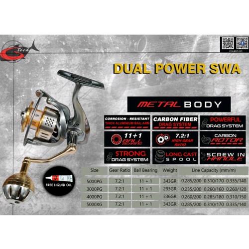 Jual Reel gtech dual power swa 3000xg 4000xg 5000xg 5000pg - Gtech swa ...