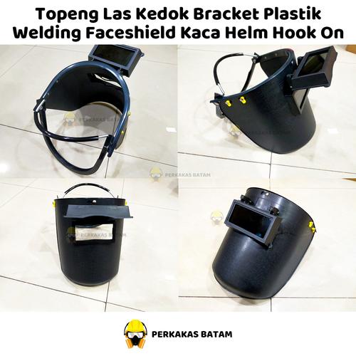 Jual Topeng Las Kedok Bracket Plastik Welding Faceshield Kaca Helm Hook ON - Kota Batam ...